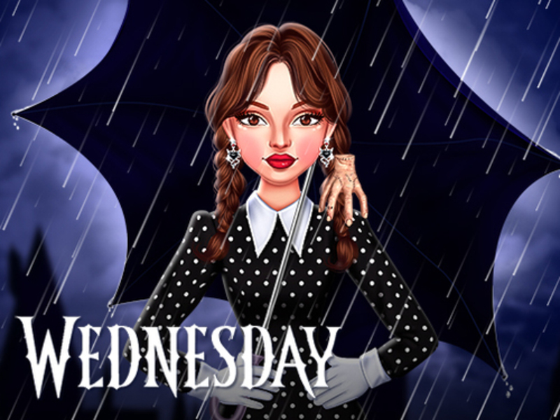 Celebrity Wednesday Addams Style 🕹️ – Jetzt spielen auf SGameS!